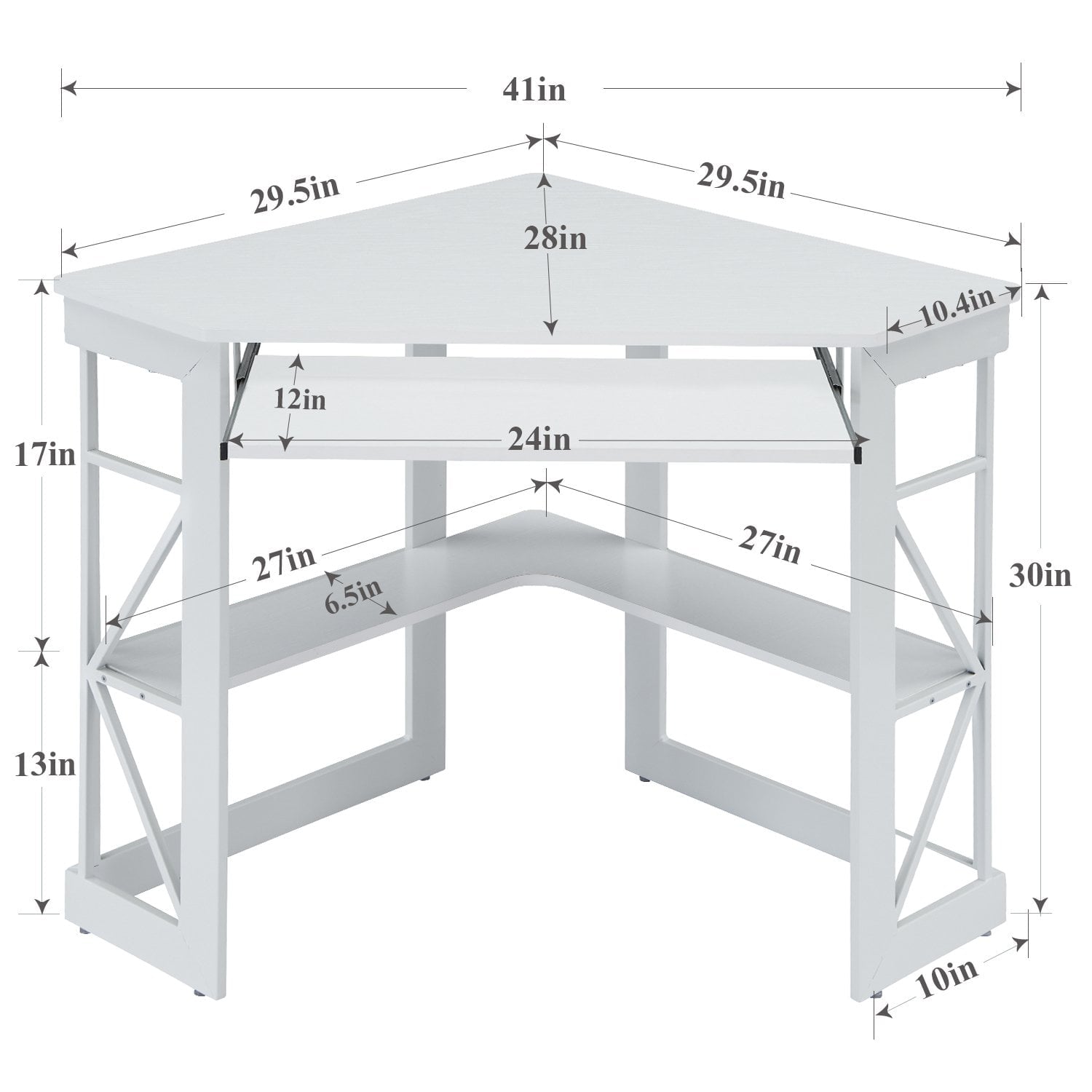 VECELO Corner Computer Desk Workstation Table for Home Office - Specia