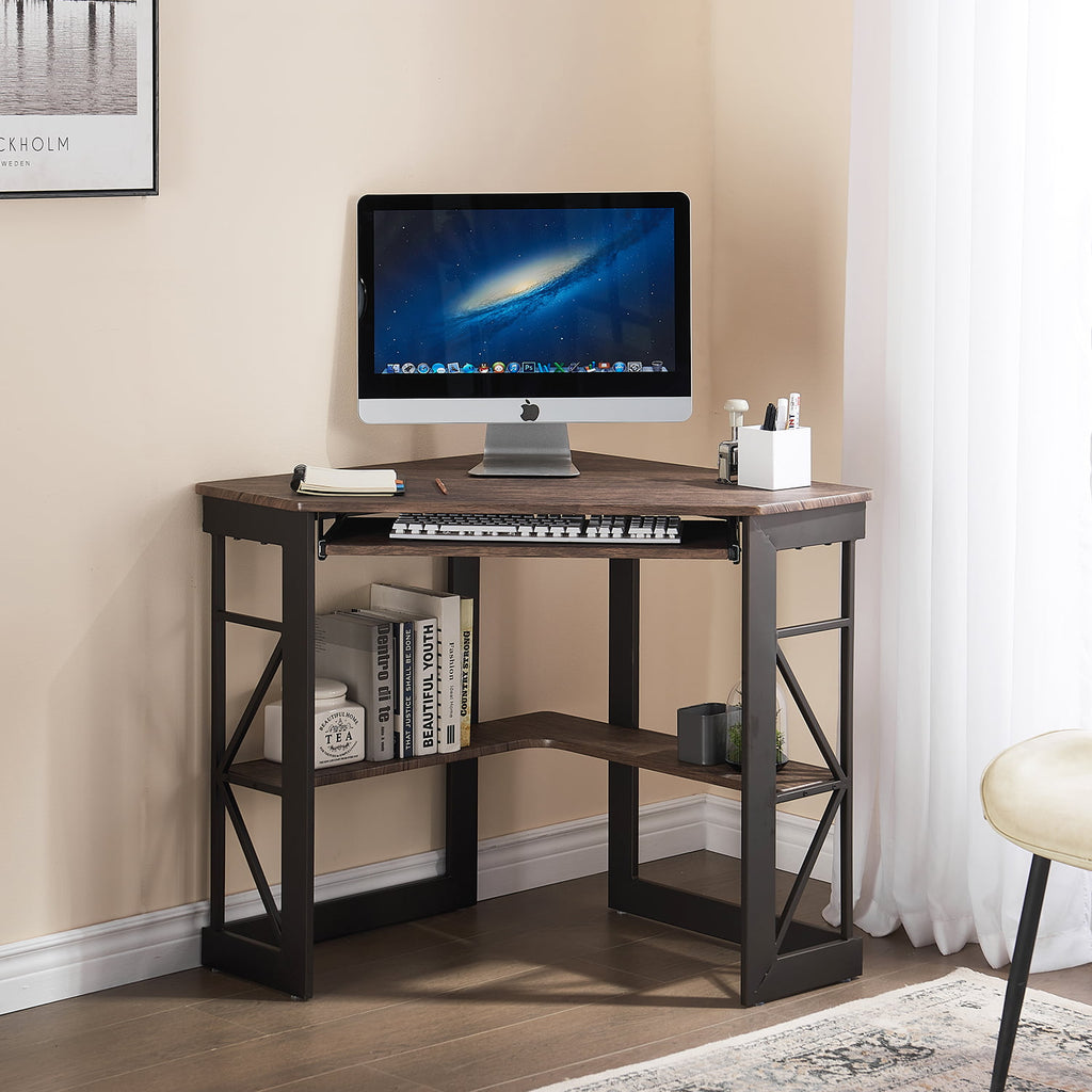 VECELO Corner Computer Desk Workstation Table for Home Office - Specia
