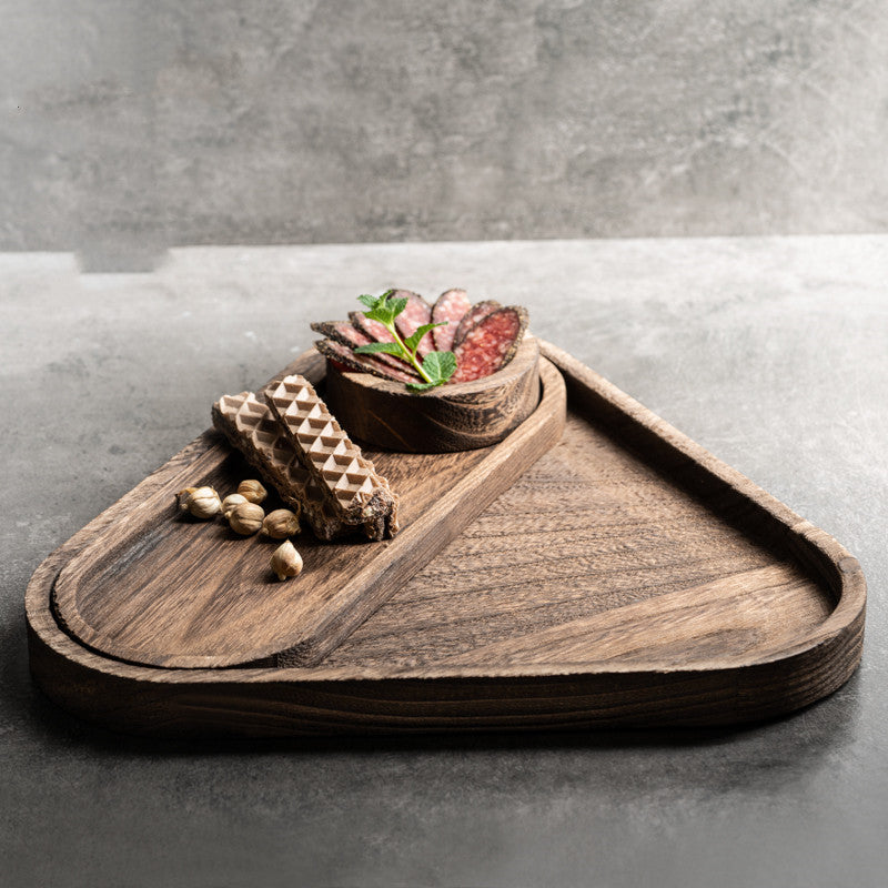 Triangle Shape Wooden Platter Tray – waseeh.com