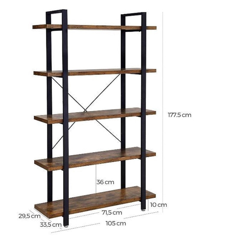 Morton Bookcase Storage Organizer Rack