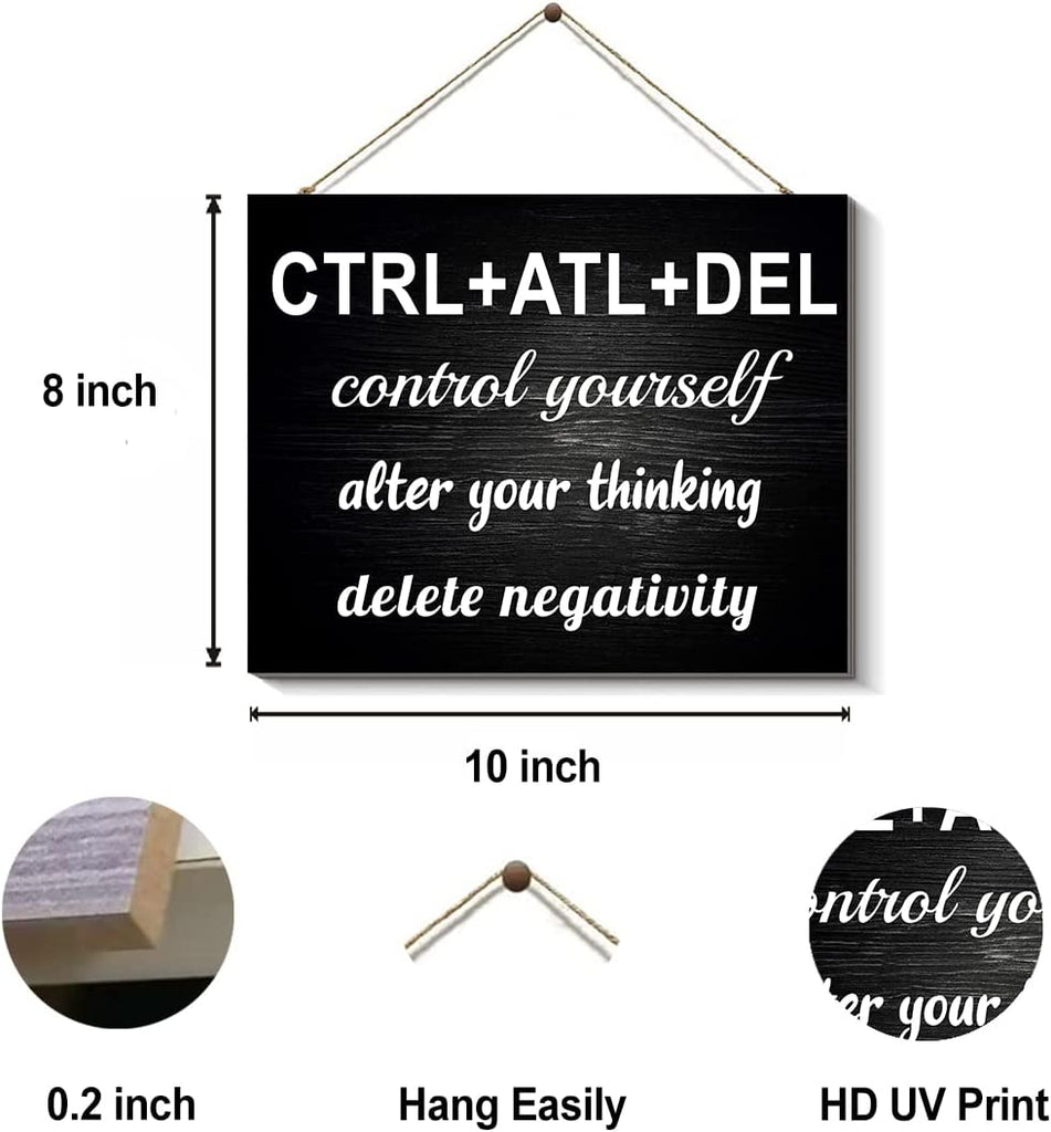 "CTRL ALT DEL " Wall Living Lounge Bedroom Caption Home Decor – waseeh.com