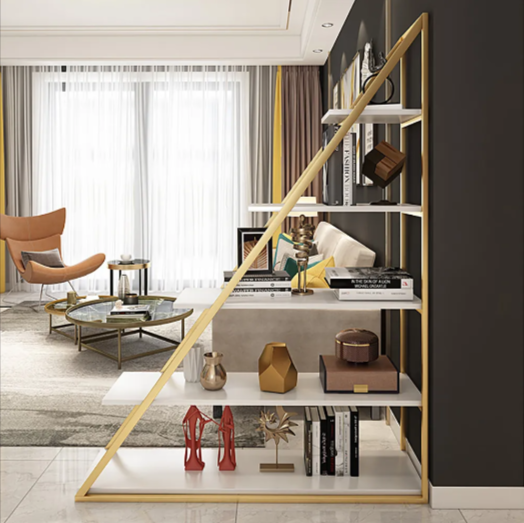 Half Pyramid Living Room Bookcase Storage Organizer Rack – waseeh.com